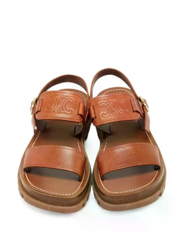 Celine Triomphe-motif Chunky Slingback Sandals