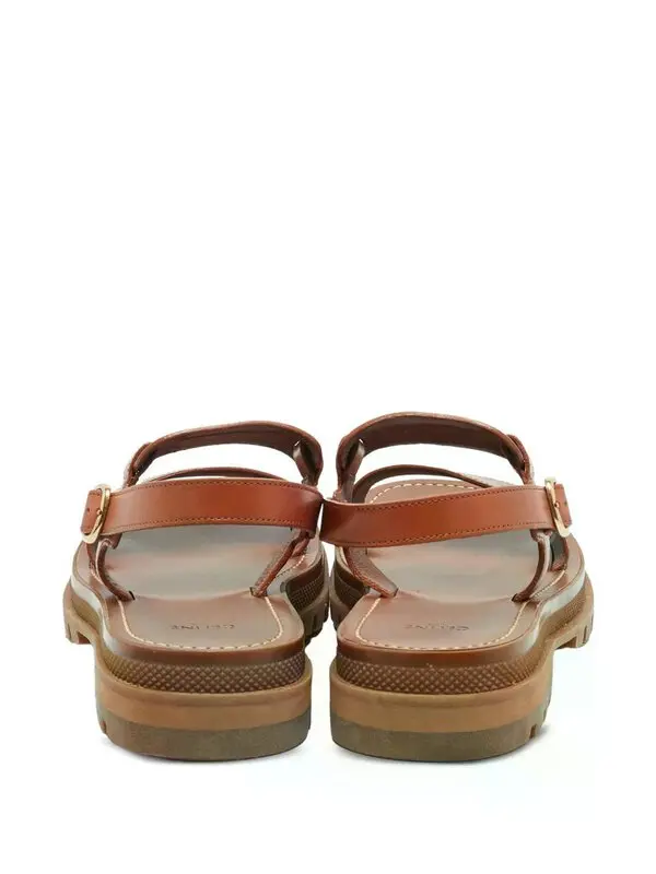 Celine Triomphe Motif Chunky Slingback Sandals