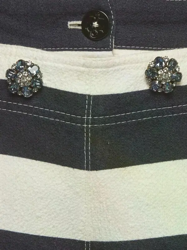 Dolce & Gabbana Crystal-embellished Striped Shorts