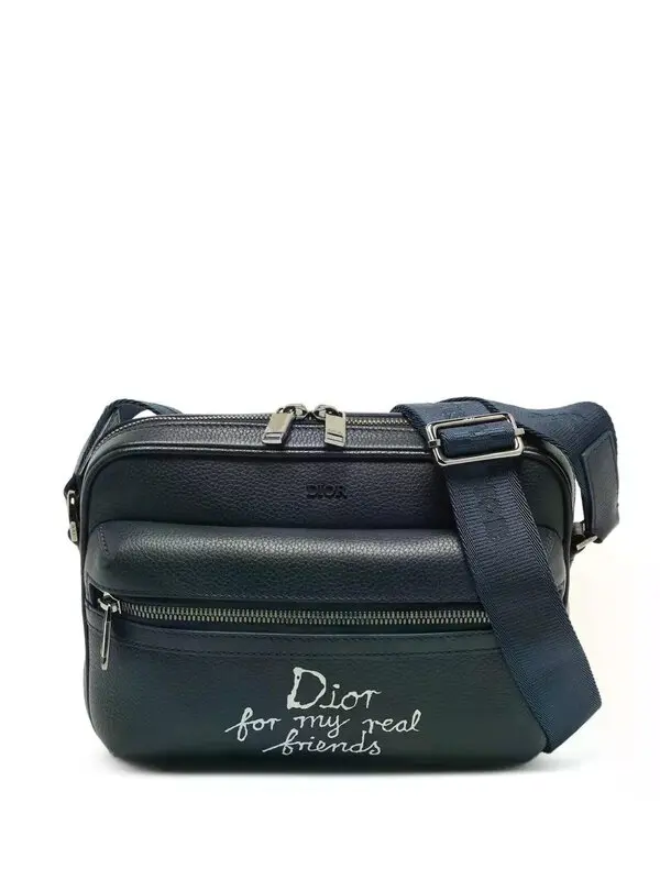 Dior X Hylton Nel 2024 Rider Logo-print Messenger Bag - Blue