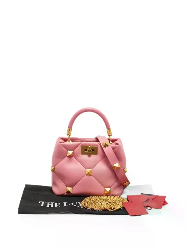 Valentino Garavani Small Roman Stud Quilted Top Handle Bag