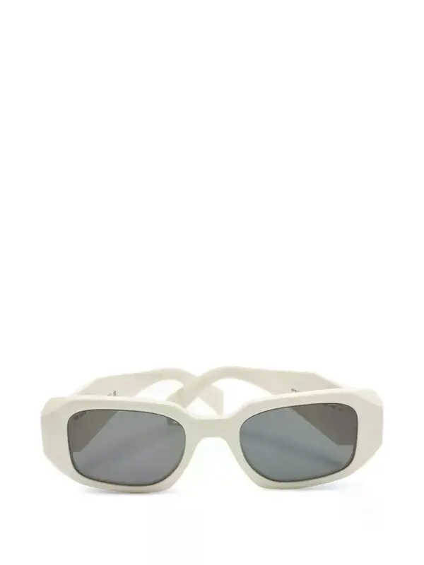 Prada Symbol Rectangle-frame Sunglasses - White