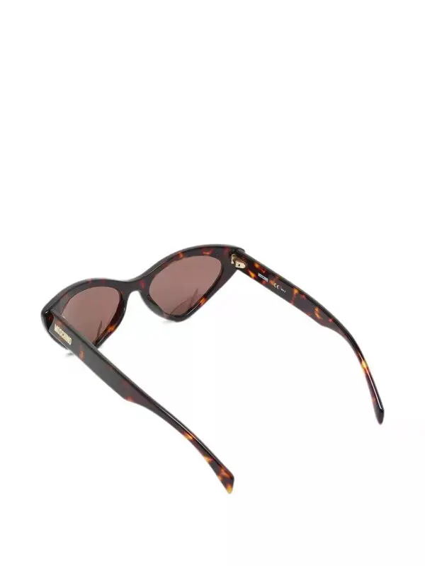 Moschino Studded Tortoise-shell-effect Cat-eye Sunglasses