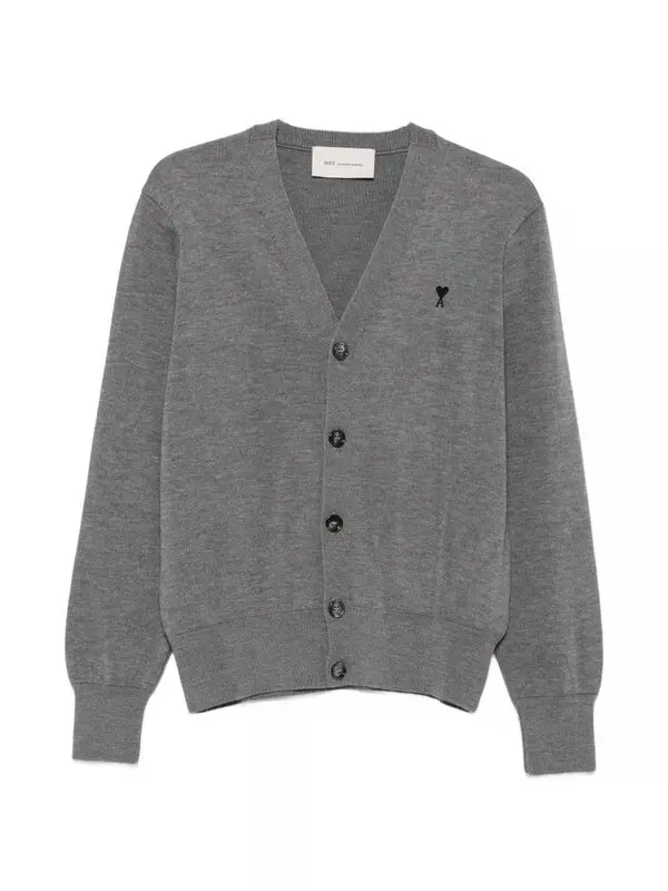 AMI Paris De Coeur V-neck Cardigan