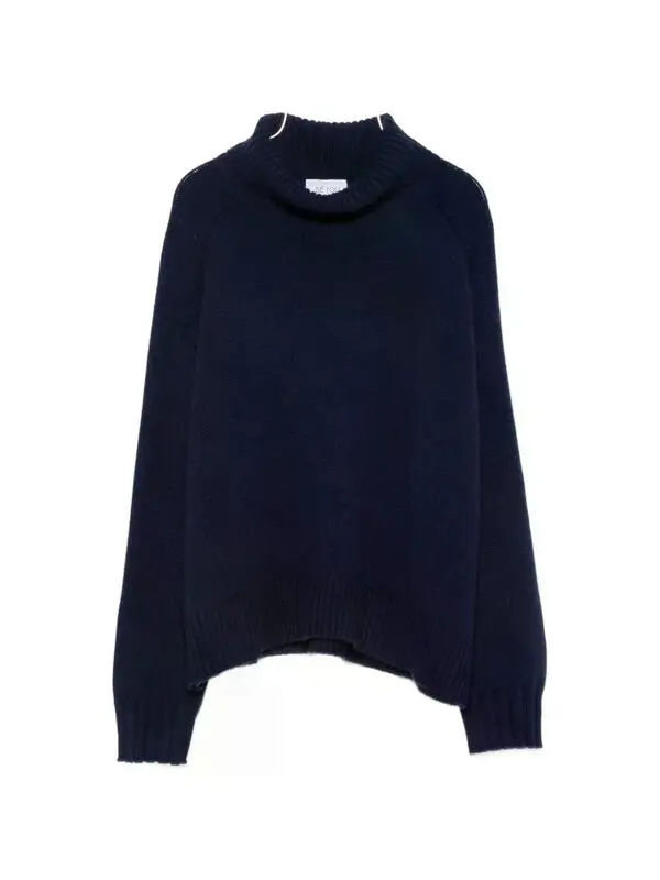 BEYOU Ribbed-knit Roll-neck Sweater