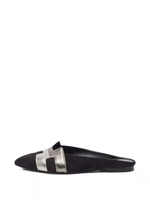 Hermès Roxane Mules With Metallic Trim