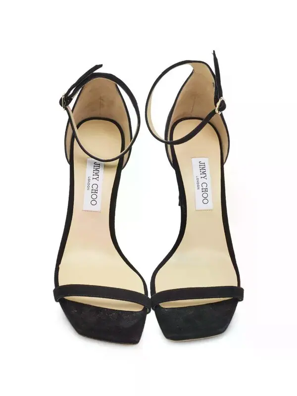 JIMMY CHOO Suede Ankle Strap Stiletto Sandals