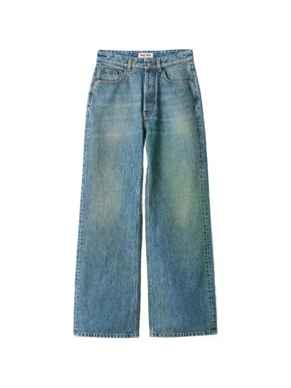 Miu Miu Five-pocket Washed Denim Jeans