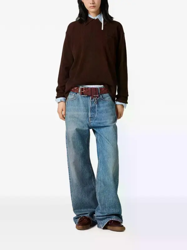 Miu Miu Five-pocket Washed Denim Jeans