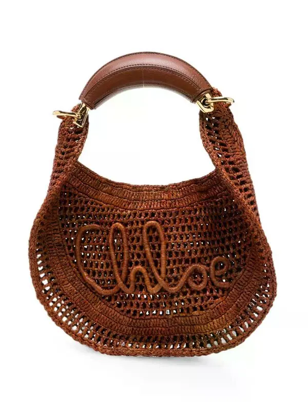 Chloé Summer Banana Raffia Top-handle Tote Bag