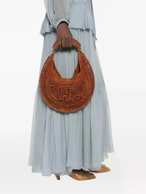 Chloé Summer Banana Raffia Top-handle Tote Bag - Brown