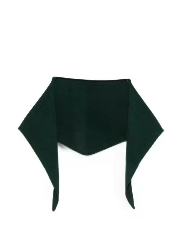 BEYOU Triangular Knitted Scarf - Green