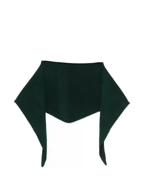 BEYOU Triangular Knitted Scarf - Green