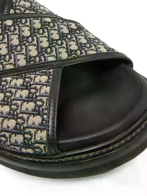 Dior Alias Oblique Canvas Slide Sandals