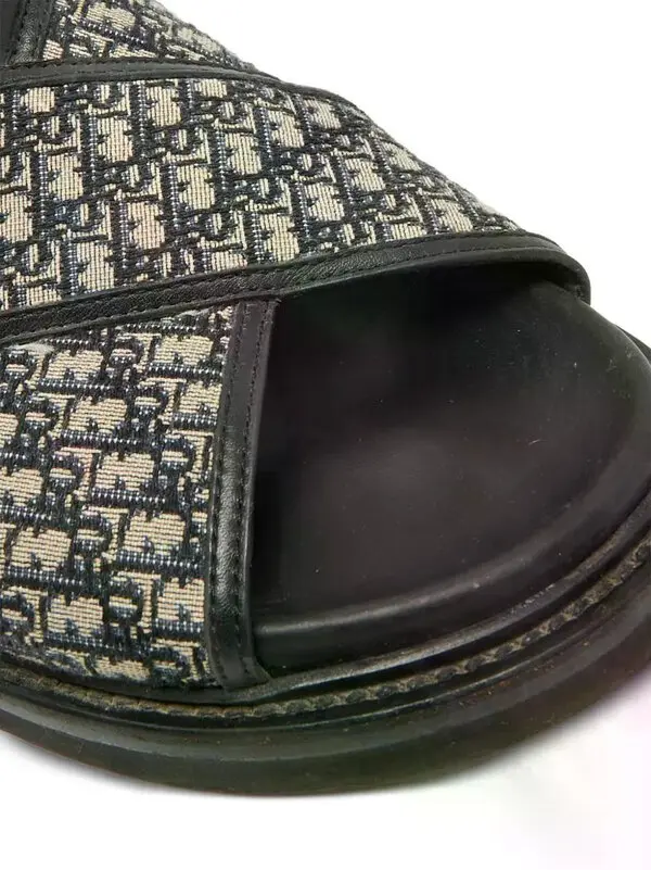Dior Oblique Canvas Slide Sandals