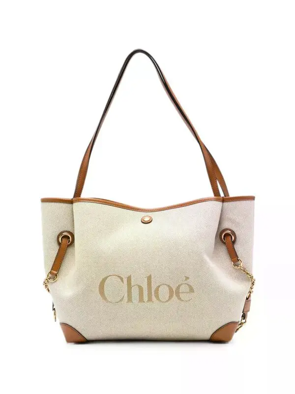 Chloé Clover Canvas Tote Bag - Neutrals