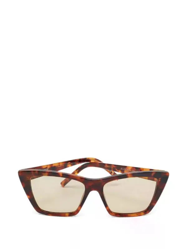 Saint Laurent Tortoiseshell Effect Cat-eye Sunglasses - Brown