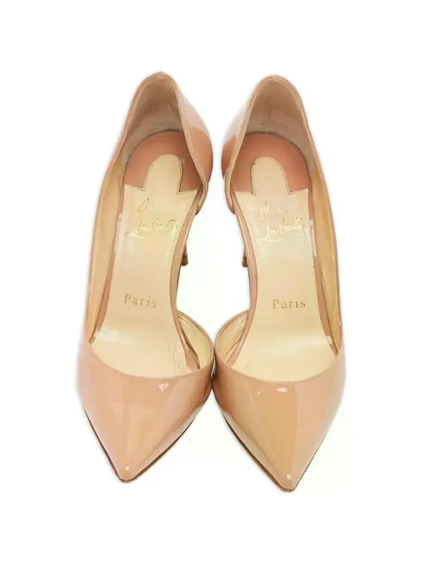 CHRISTIAN LOUBOUTIN Iriza D'orsay Leather Heeled Pumps