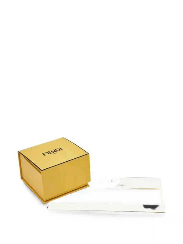 Fendi Tone Crystal Ff Motif Station Necklace