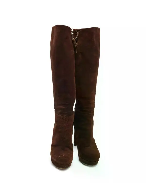 Gucci Suede Platform Knee-high Boots