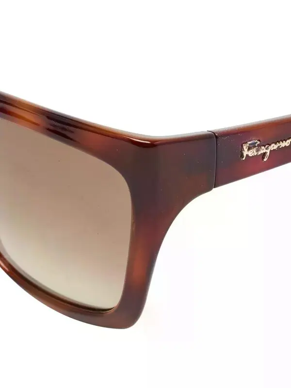 FERRAGAMO Tortoiseshell-effect Square Frame Sunglasses