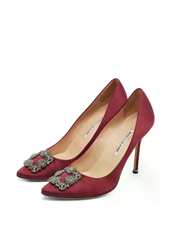 Manolo Blahnik Hangisi Crystal-buckle Pumps