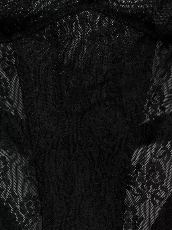 Attico Lace-panelled Jumpsuit - Black