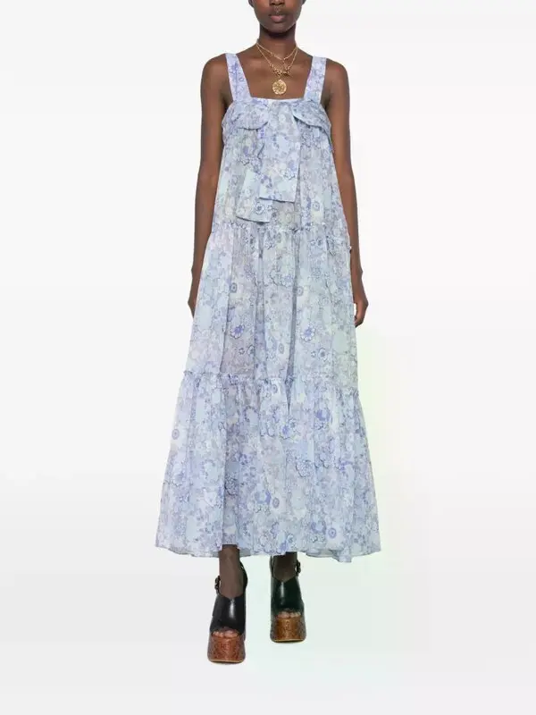 Chloé Floral-print Tiered Maxi Dress