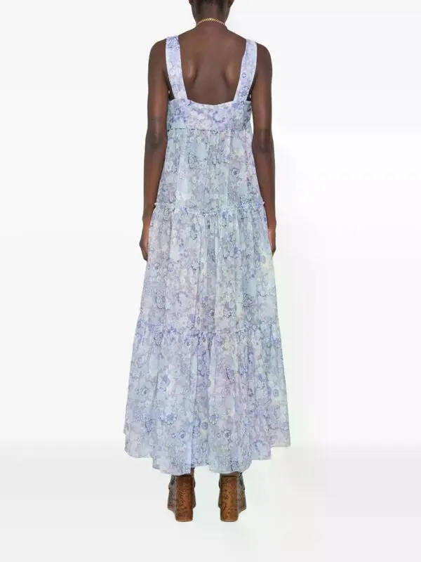 Chloé Floral-print Tiered Maxi Dress