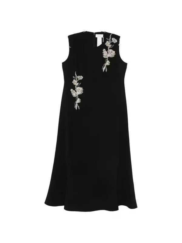 Marina Rinaldi Feluca Crystal-embellished Sleeveless Maxi Dress - Black
