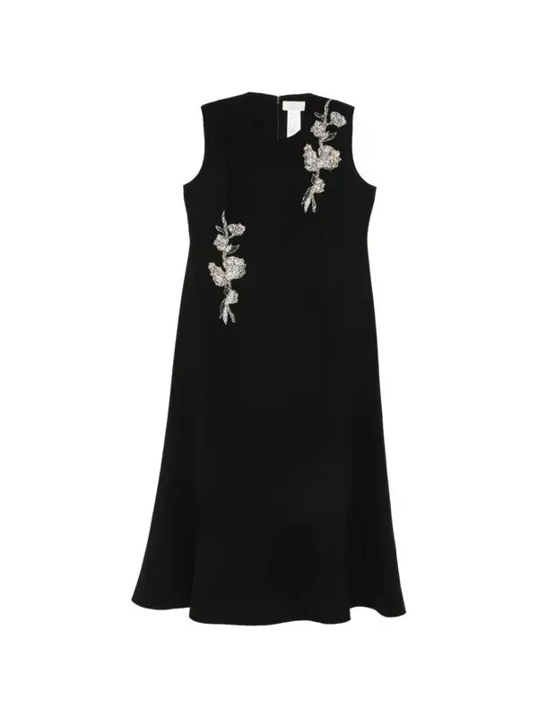 Marina Rinaldi Feluca Crystal-embellished Sleeveless Maxi Dress - Black