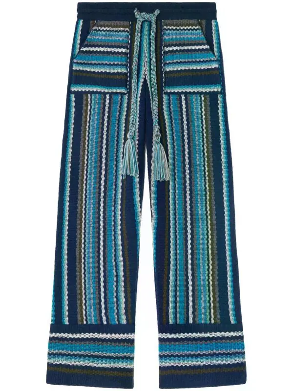 Alanui Ushuaia Stories Knitted Trousers - Blue