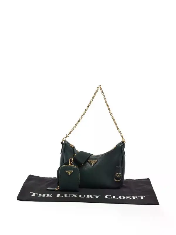 Prada Re-edition 2005 Saffiano Leather Shoulder Bag - Green