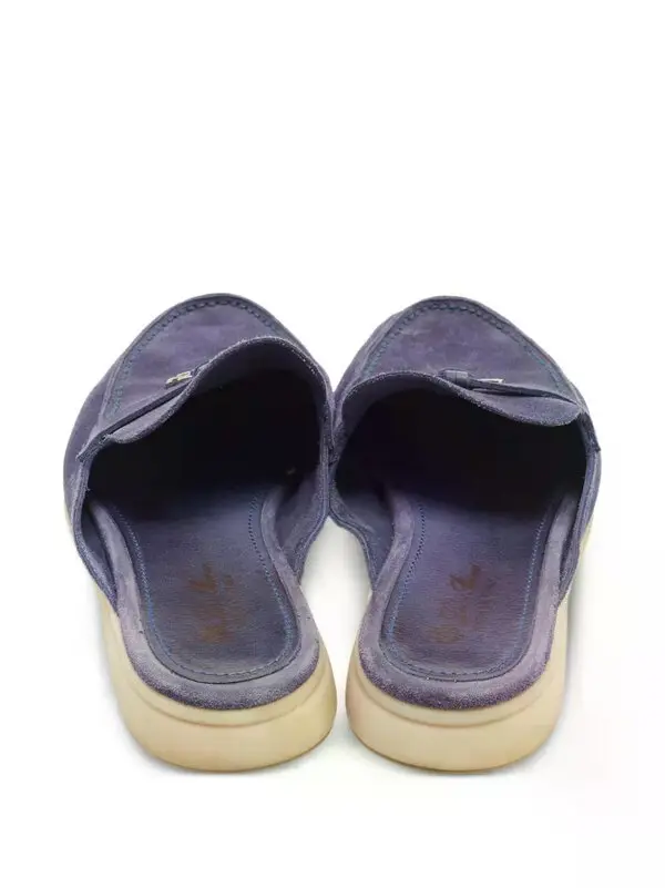Loro Piana Suede Charms Walk Mules