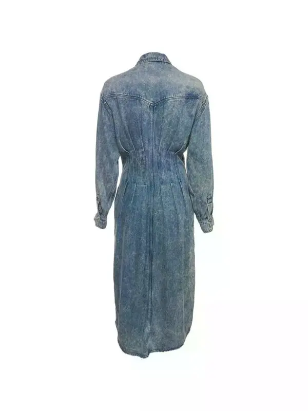 MARANT ETOILE Tomia Acid-wash Midi Dress