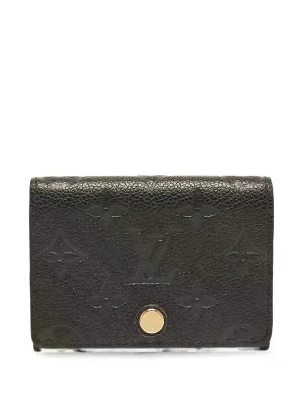 LOUIS VUITTON 2013 Monogram-empreinte-leather Card Holder - Black
