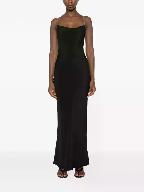 Cult Gaia Macelyn Chain-strap Cowl-neck Maxi Dress