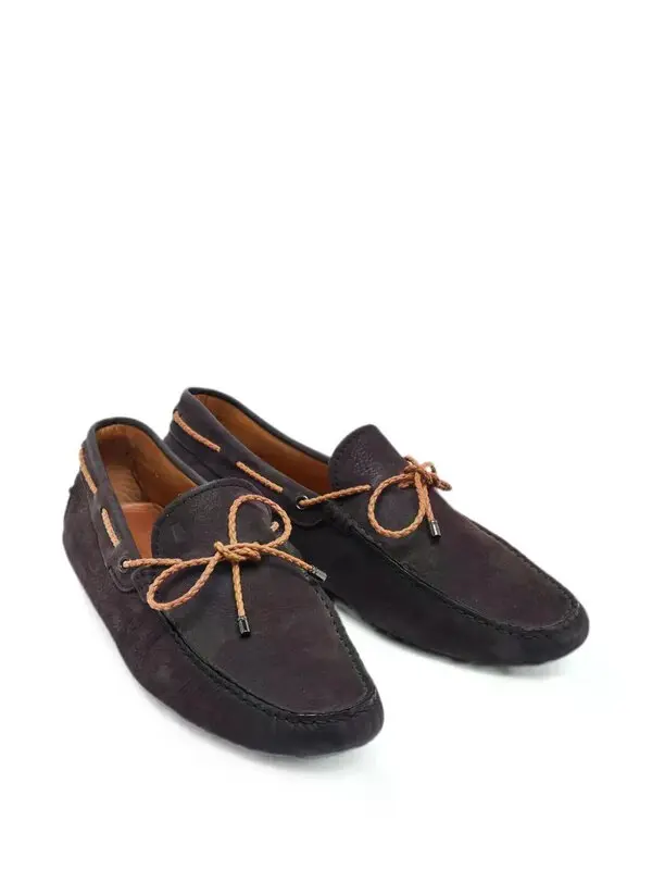 TOD'S Gommino Bow-detail Boat Shoes - Black