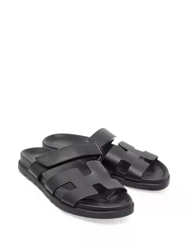 Hermès Chypre Leather Flat Sandals