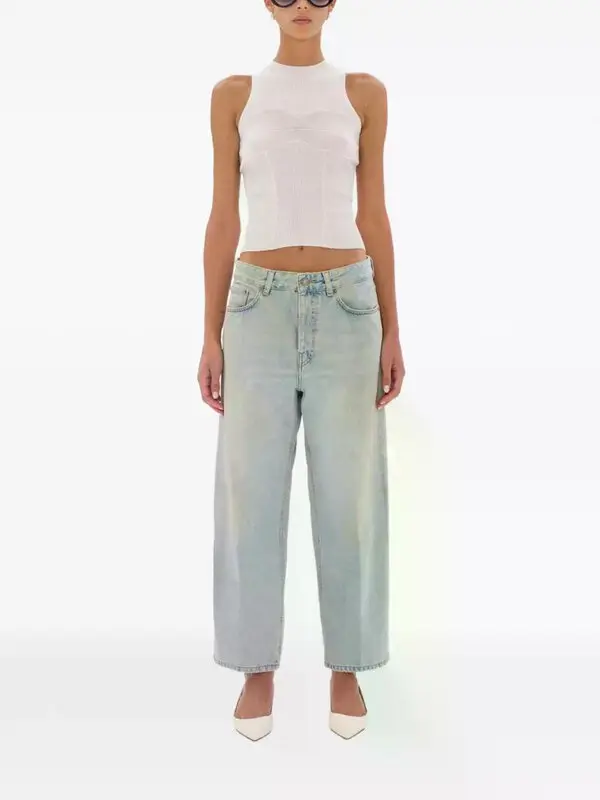HAIKURE Korea Wide-leg Jeans - Blue