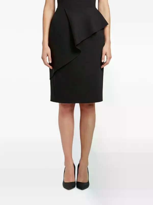 LANVIN Draped Zip-up Straight Mid-length Skirt