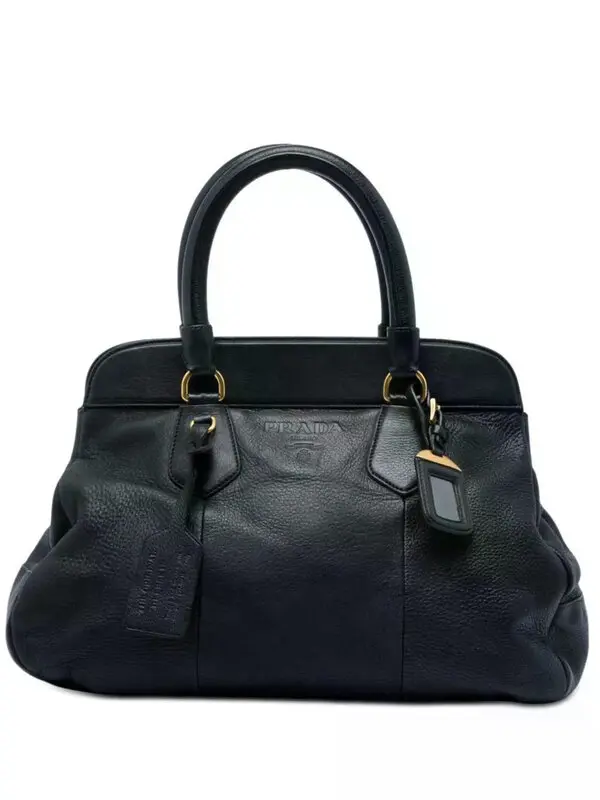 Prada 2010-2026 Vitello Daino Handbag - Black