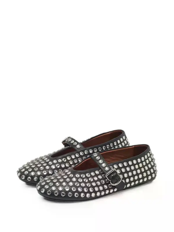 Alaïa Crystal-embellished Mary Jane Ballet Flats