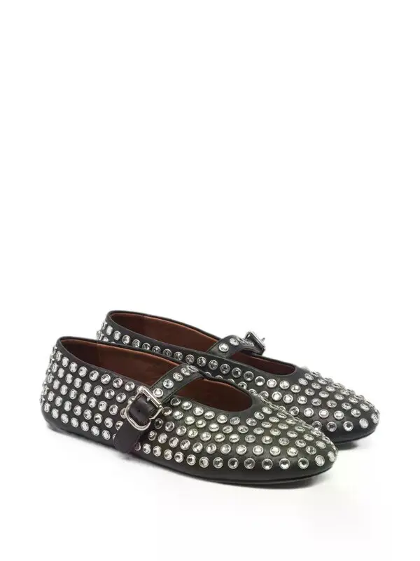 Alaïa Crystal-embellished Mary Jane Ballet Flats