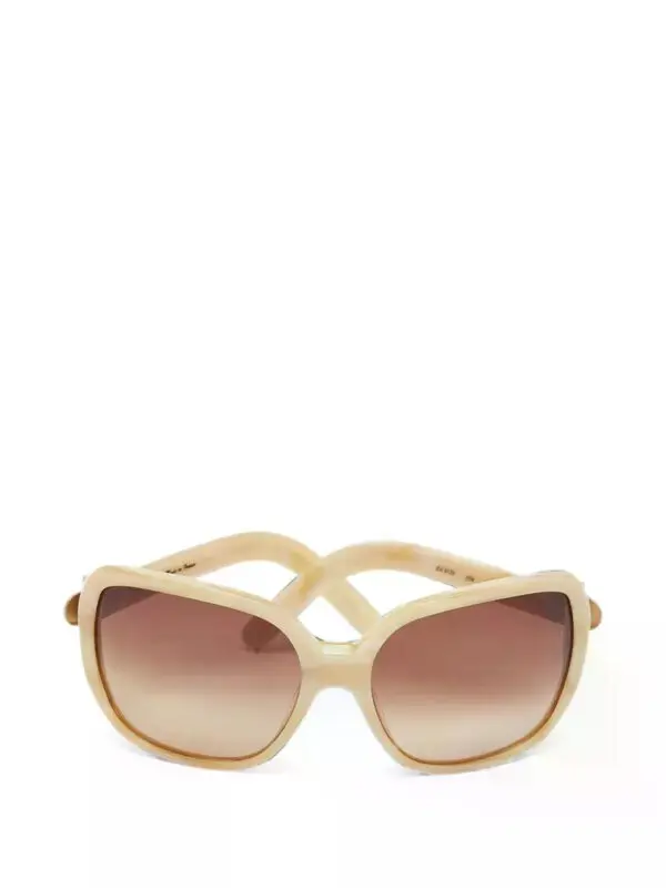Chloé Beige Square Frame Sunglasses