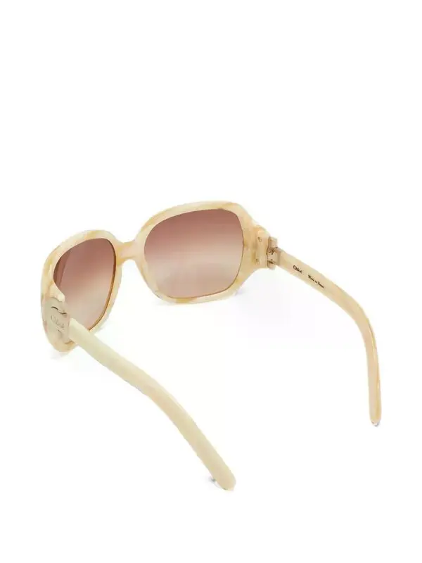 Chloé Beige Square Frame Sunglasses