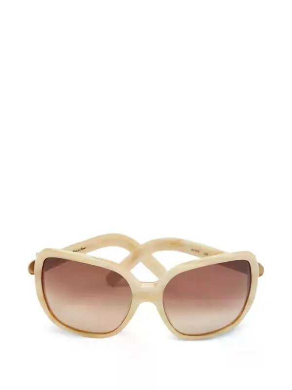 Chloé Beige Square Frame Sunglasses - Neutrals