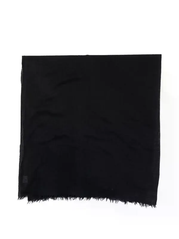 CENERE GB Frayed-edge Scarf - Black