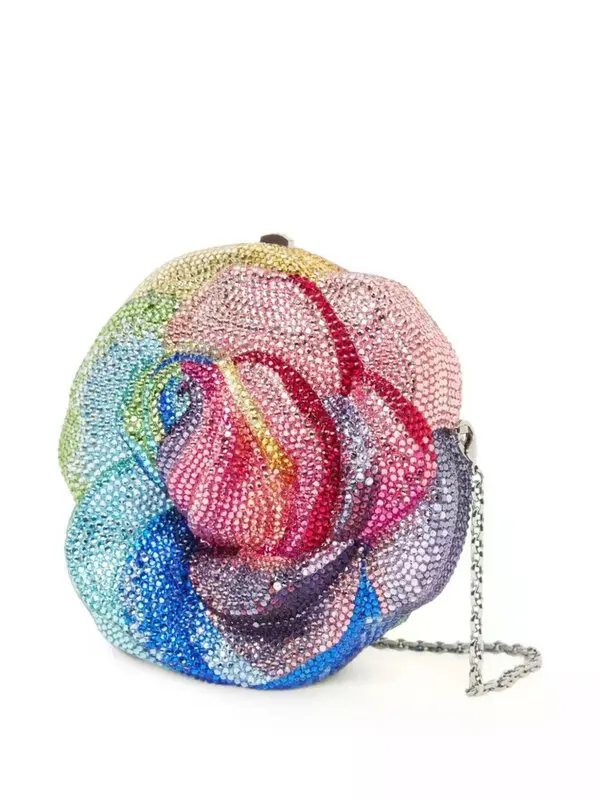 Judith Leiber Rose Celina Crystal-embellished Clutch