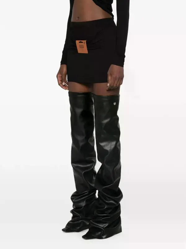 JEAN PAUL GAULTIER Gathered Logo-patch Mini Skirt